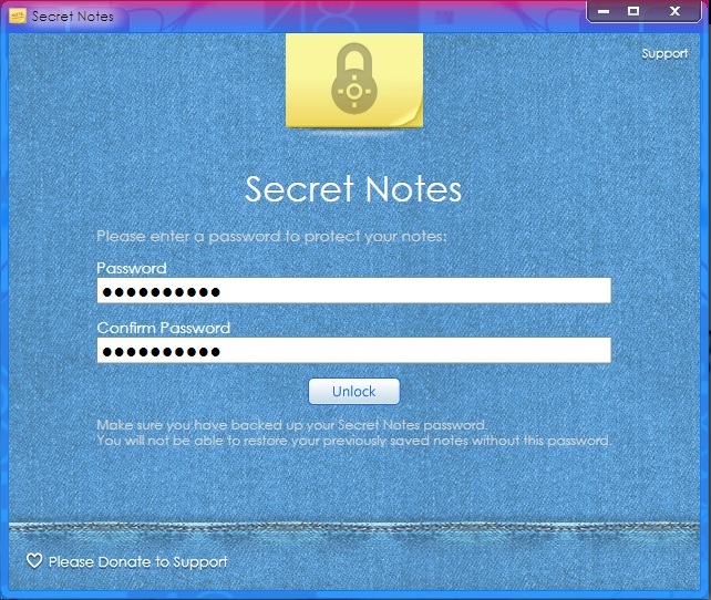 Membuat catatan atau dokumen "rahasia" dengan software secret notes ...