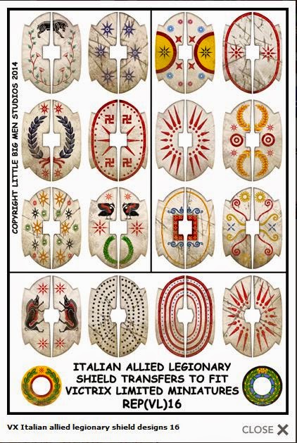 oldSarges Wargame and Model blog: Victrix Republican Roman shield decals