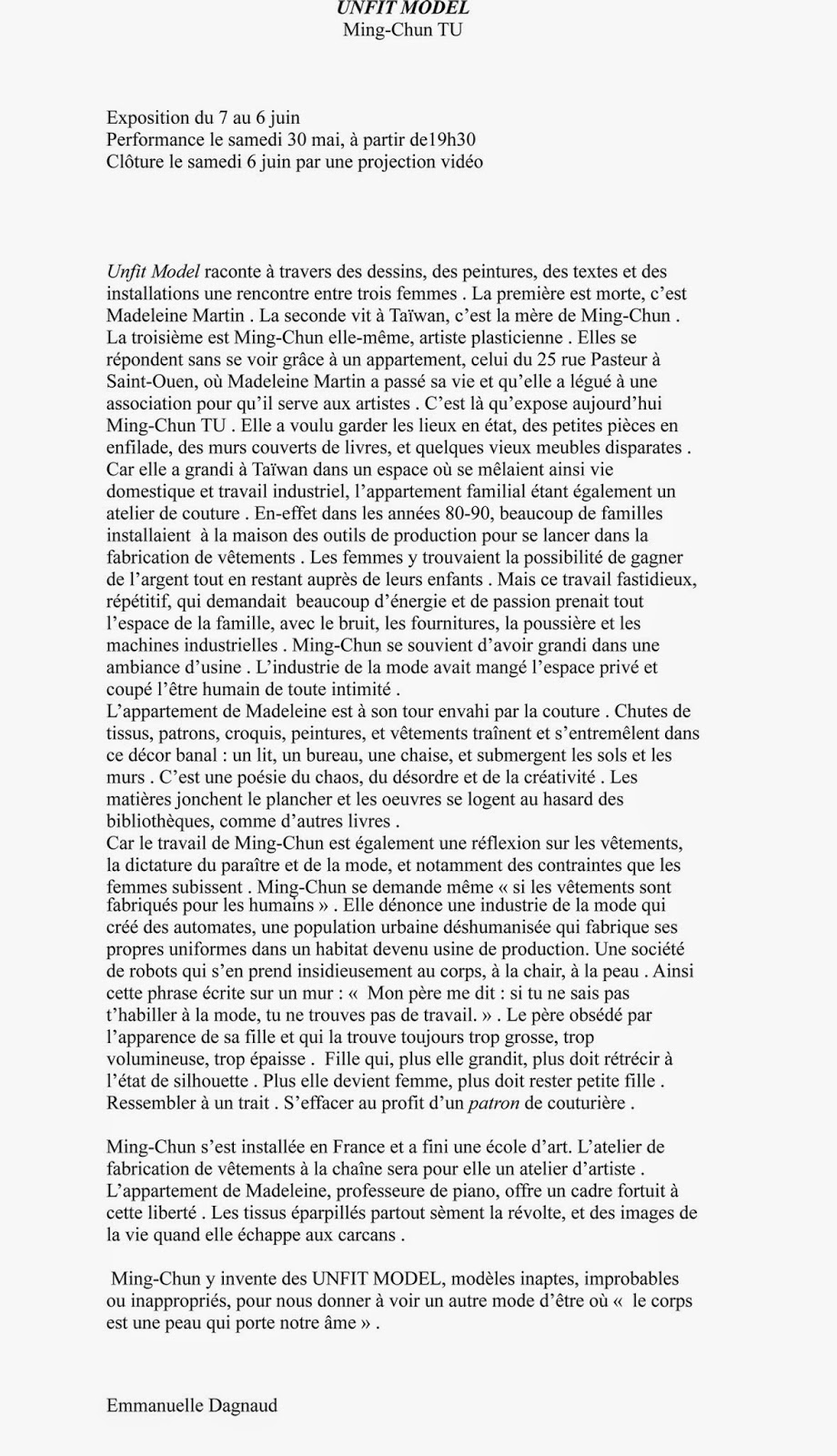 "Chez Madeleine": Texte écrit par artiste et professeur de lettres ...