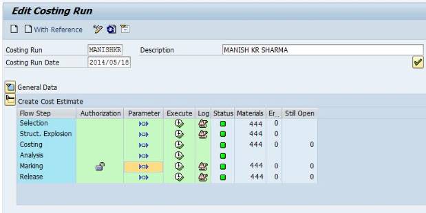 SAP FICO Central: Automation of Standard Cost Estimate (CK40N)