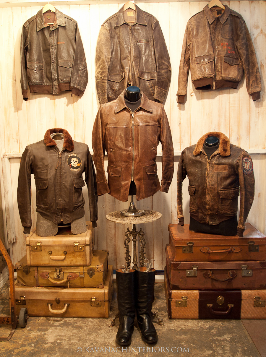 Kavanagh Interiors: Vintage Flight Jackets, Leather Luggage & More!