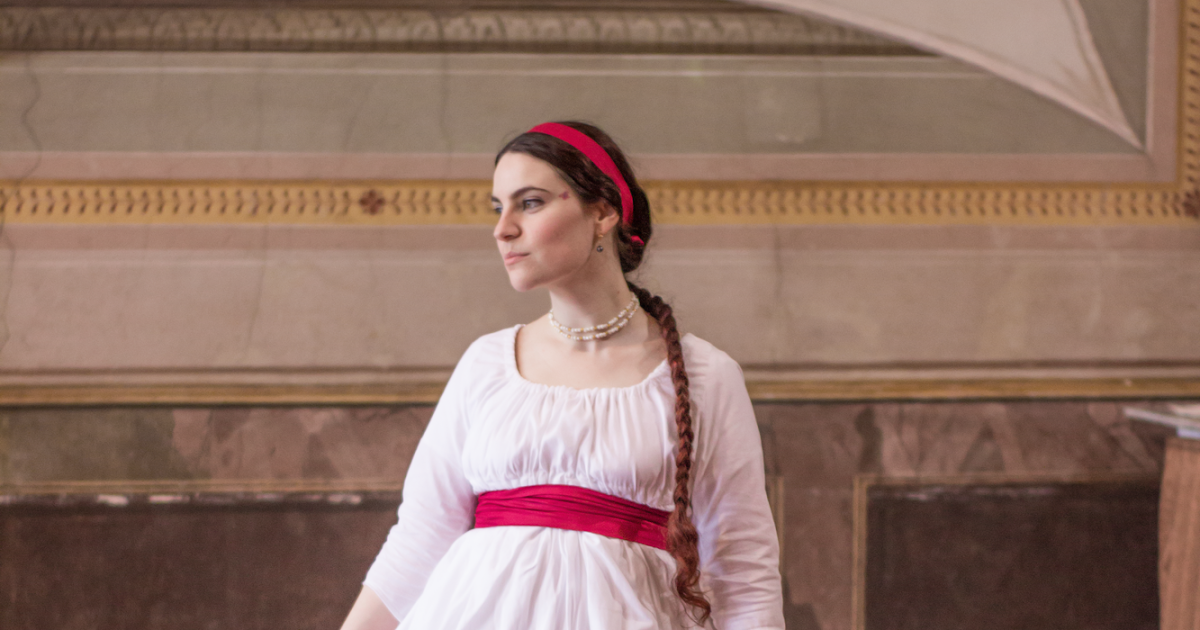 White cotton Directoire dress (1795-1799) part 3: finished and worn!