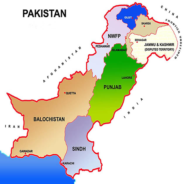Pakistan: Organización territorial de Pakistán