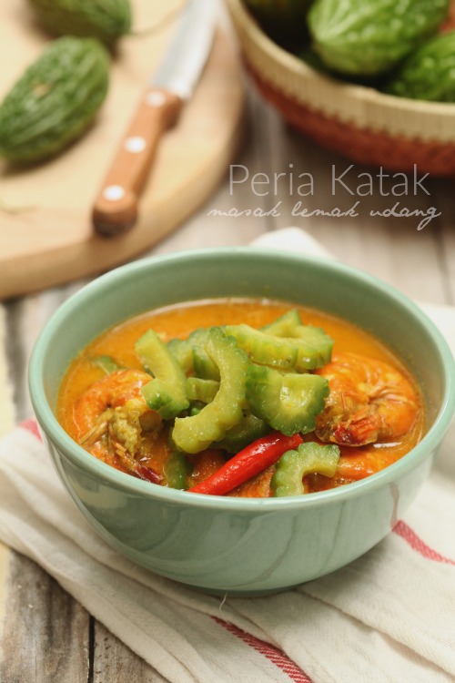 Peria Katak Masak Lemak Udang - masam manis