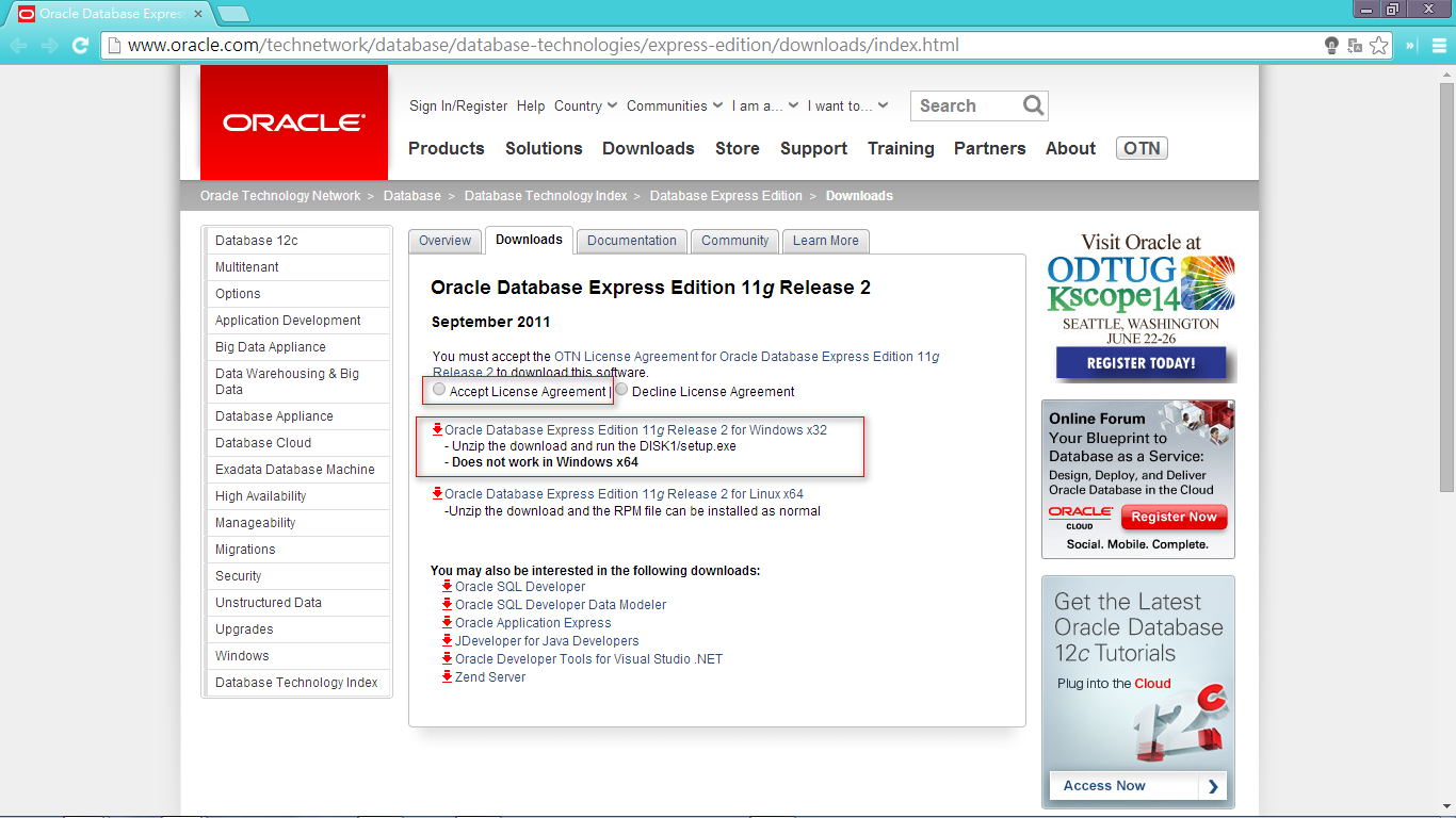 Java程式教學甘仔店 Oracle Db 綀習 Oracle Database下載免費開發、測試版本 Oracle Database