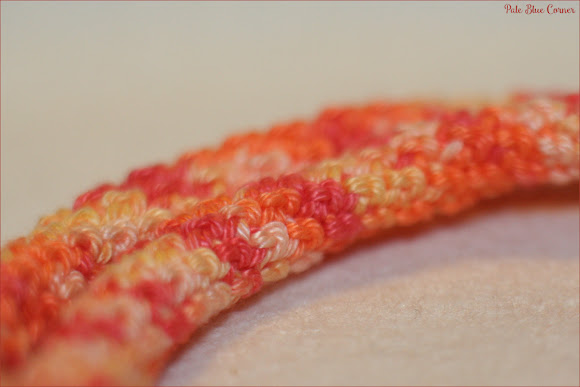 Pale Blue Corner: Crochet Tube Necklace