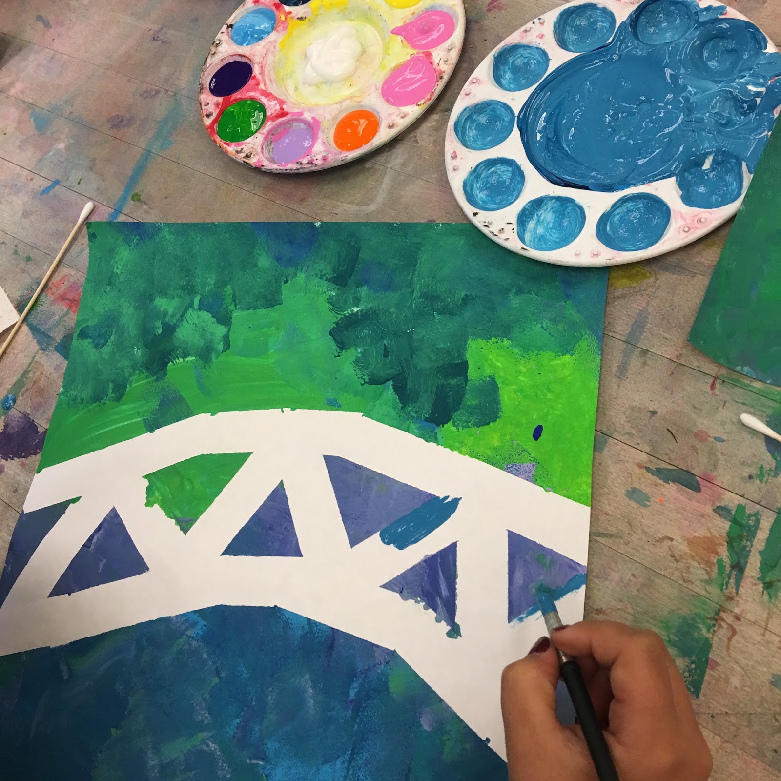 Art Room Blog: 4th Grade Monet's Bridge...
