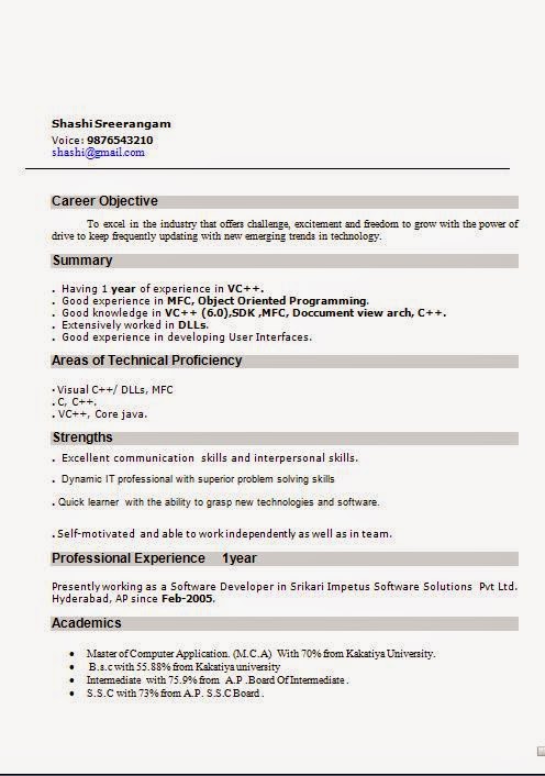 how to write curriculum vitae format