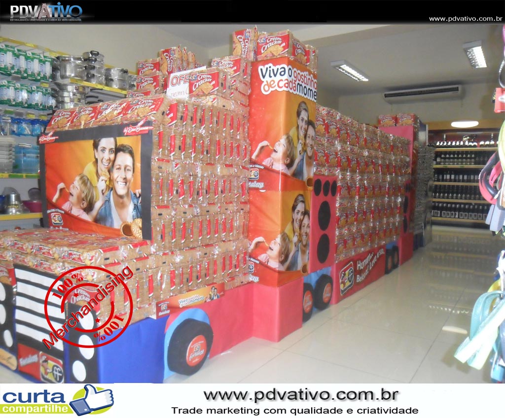 Trabalho de Merchandising "Caminhão Biscoito Fortaleza" ~ PDV Ativo