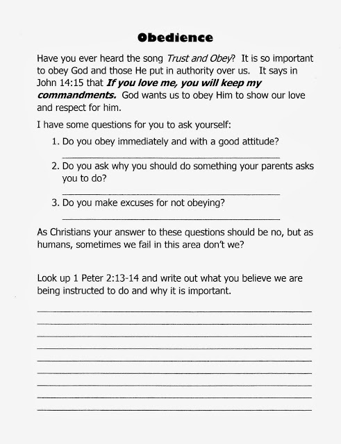 LET'S GET REAL: Free Printables: OBEDIENCE