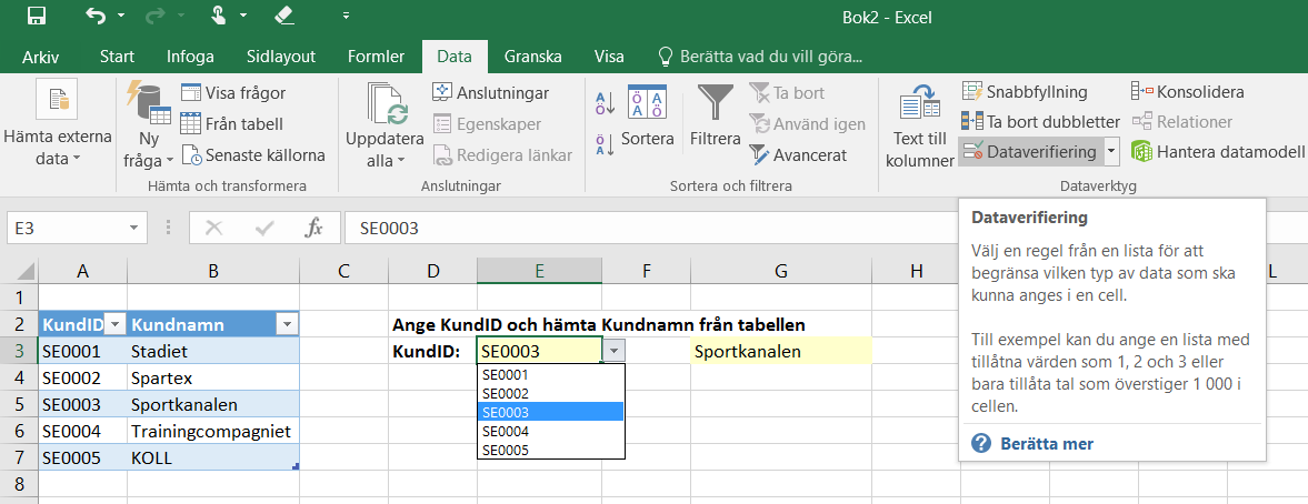 Experttipset: Skapa dynamiska listor via Dataverifiering i Excel ...