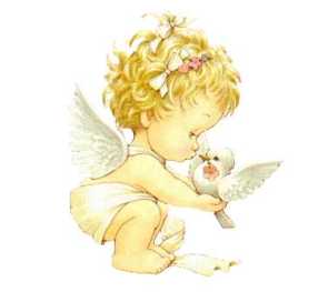 Angelitos bebés bautismo - Imagui