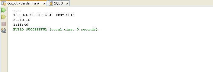 Java Ders ve Örnekleri: Java Tarih ve Saat İşlemleri