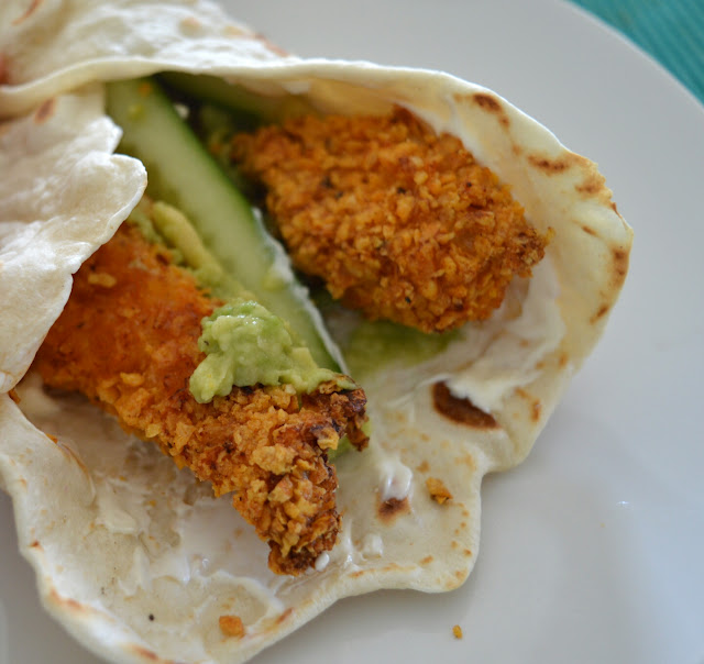 Crispy chicken wraps