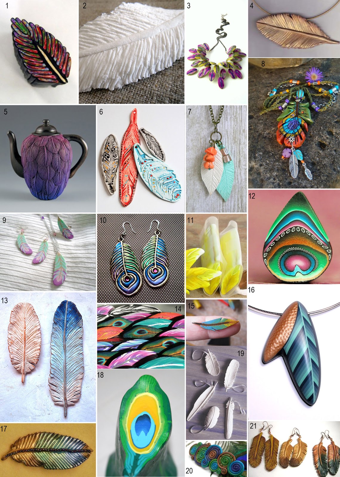 Polymer Clay Polyzine: Feathers everywhere!