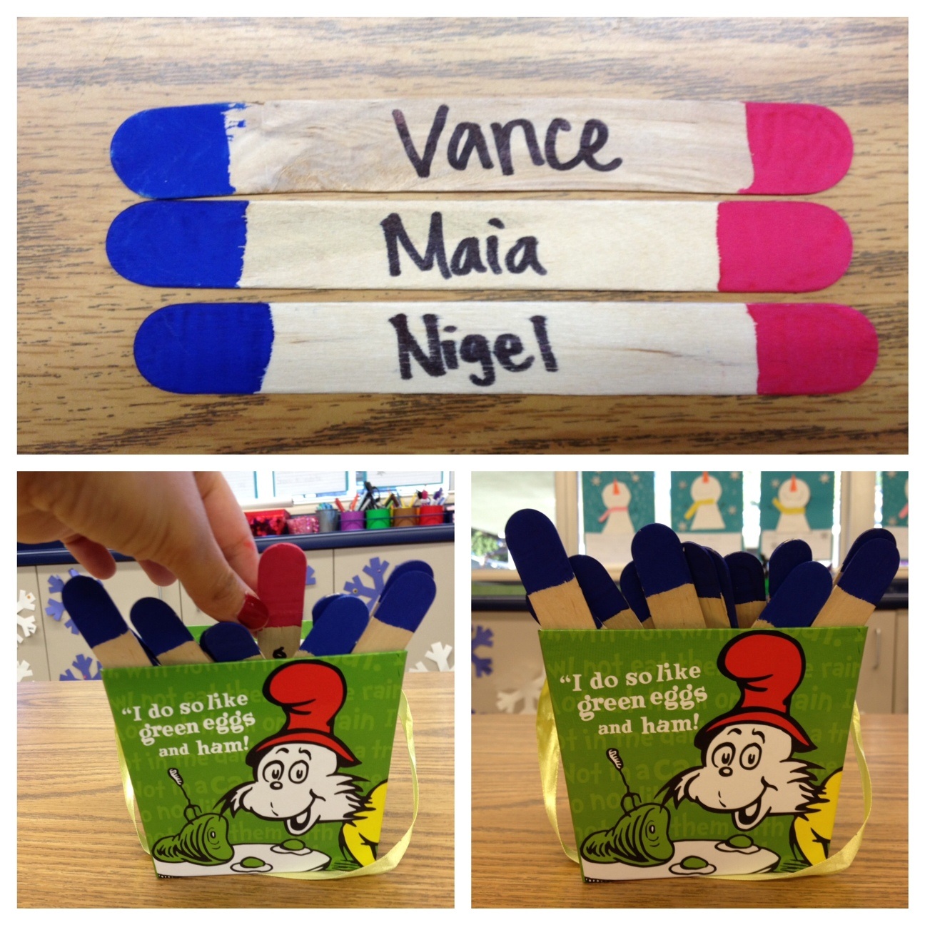 Pulling Sticks for Volunteers - Apples & ABC's