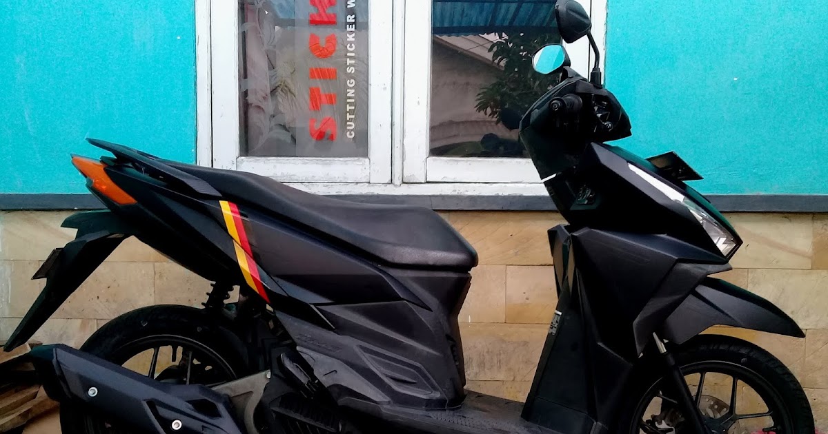 STICKRENZ: Honda Vario - Fullbody Black Mate Wrap, Custom Stripe & Graphics