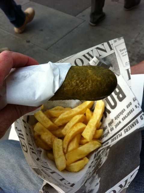 So what do you eat?: Gherkin off in the East End.