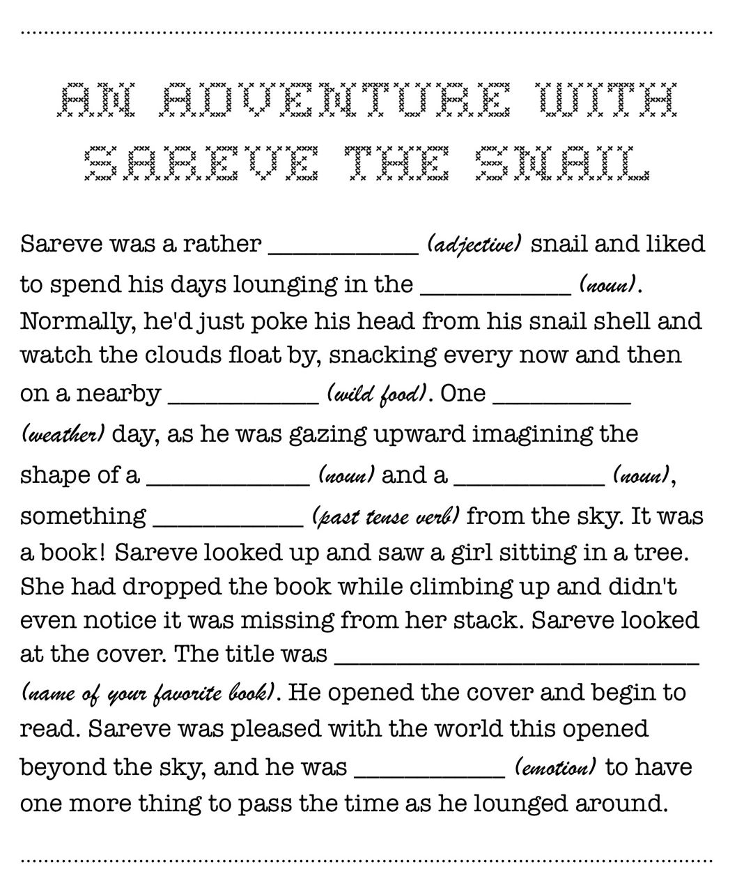 Verabelle: Animal Mad Libs