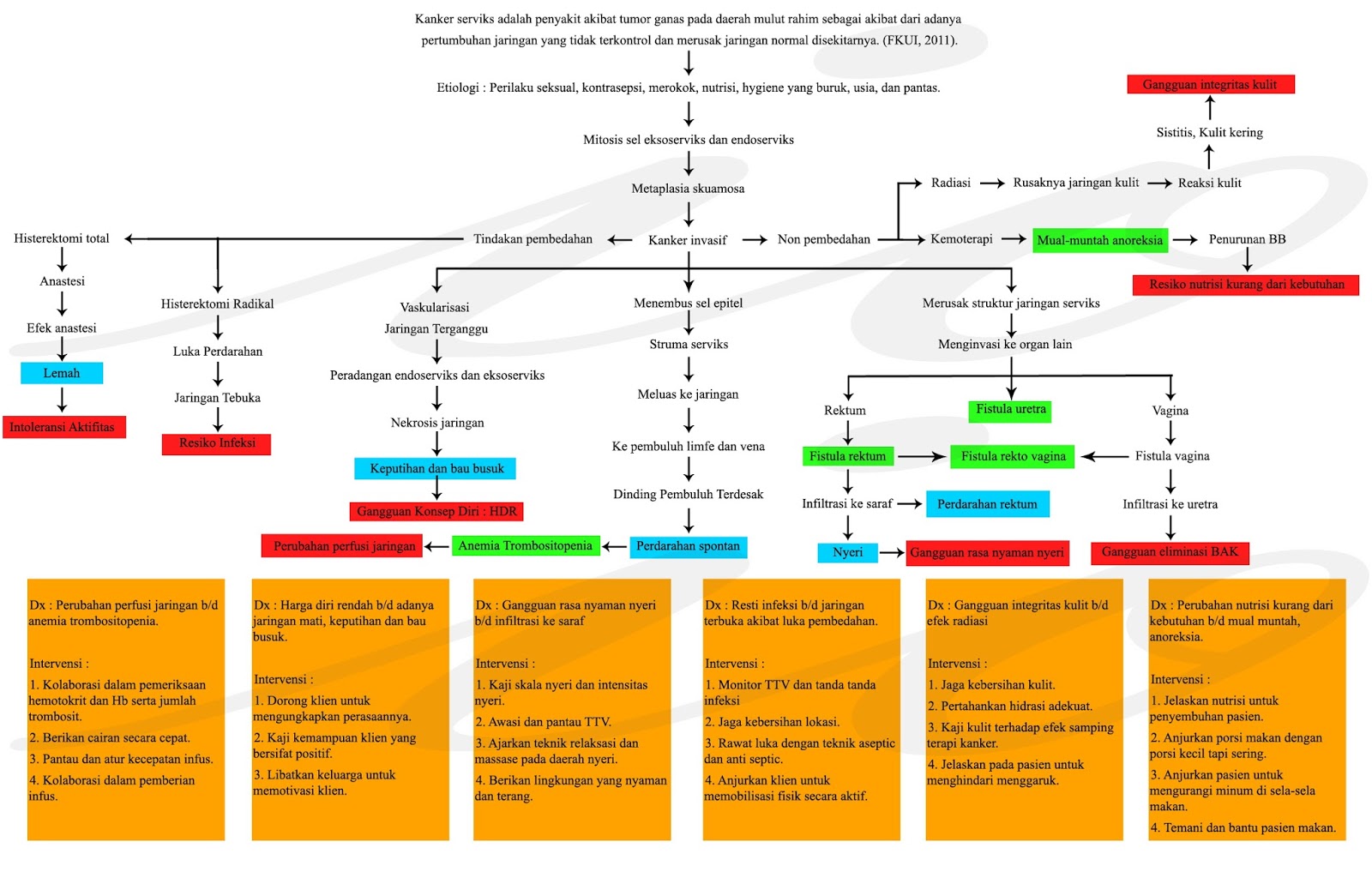 Pathway Keperawatan : Kanker Serviks | i.o Note