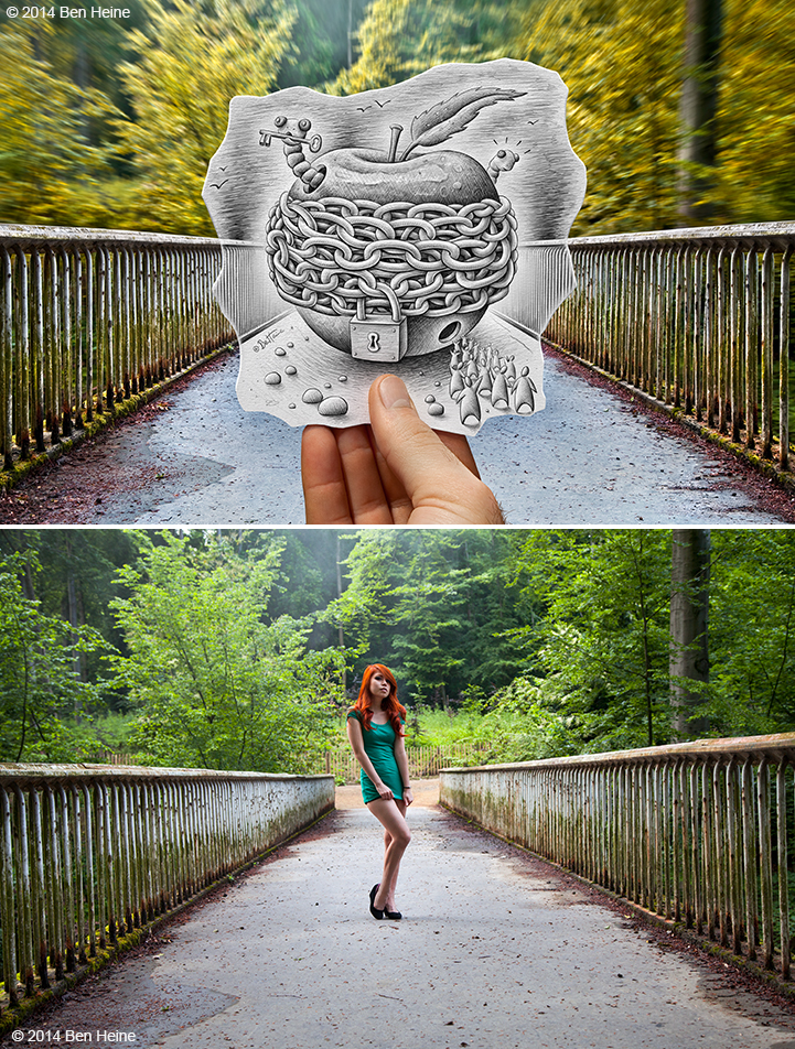 Ben Heine Art and Music Blog: Pencil Vs Camera: Behind The Scene Photos ...