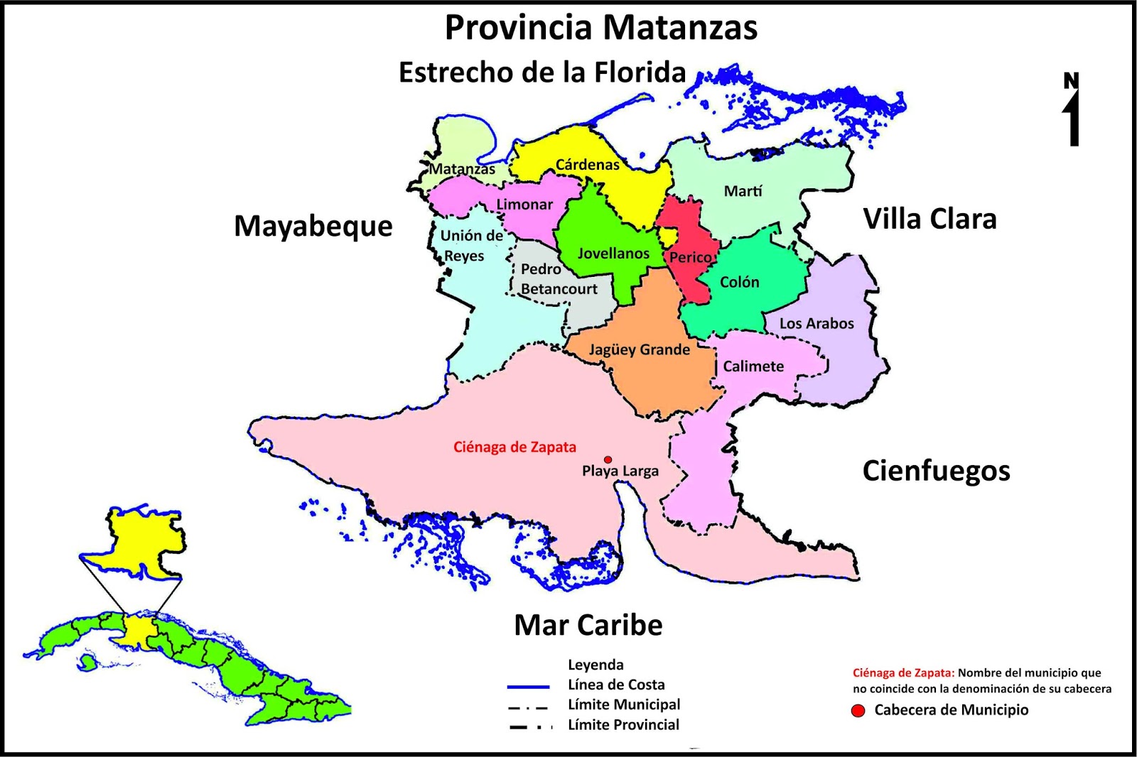 Blog de Biologia: Mapa de la provincia de Matanzas, Cuba
