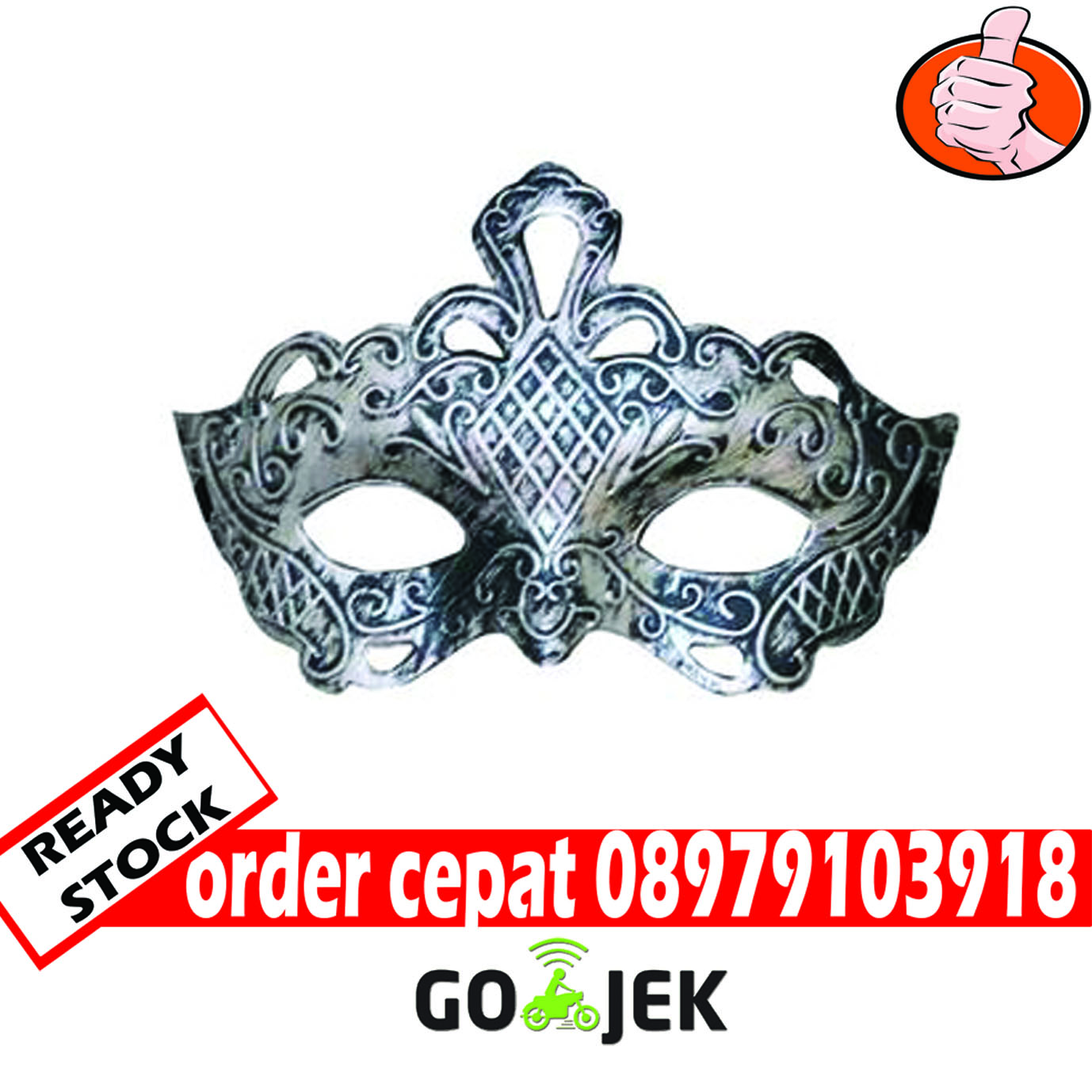JUAL TOPENG PARTY SILVER TOPENG PESTA MURAH JAKARTA