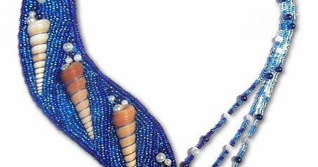 Bead Embroidered Real Sea Shell Necklace Tutorial / The Beading Gem