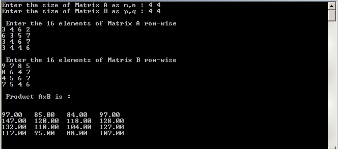 C Programming Tutorials: WAP to multiply two matrix