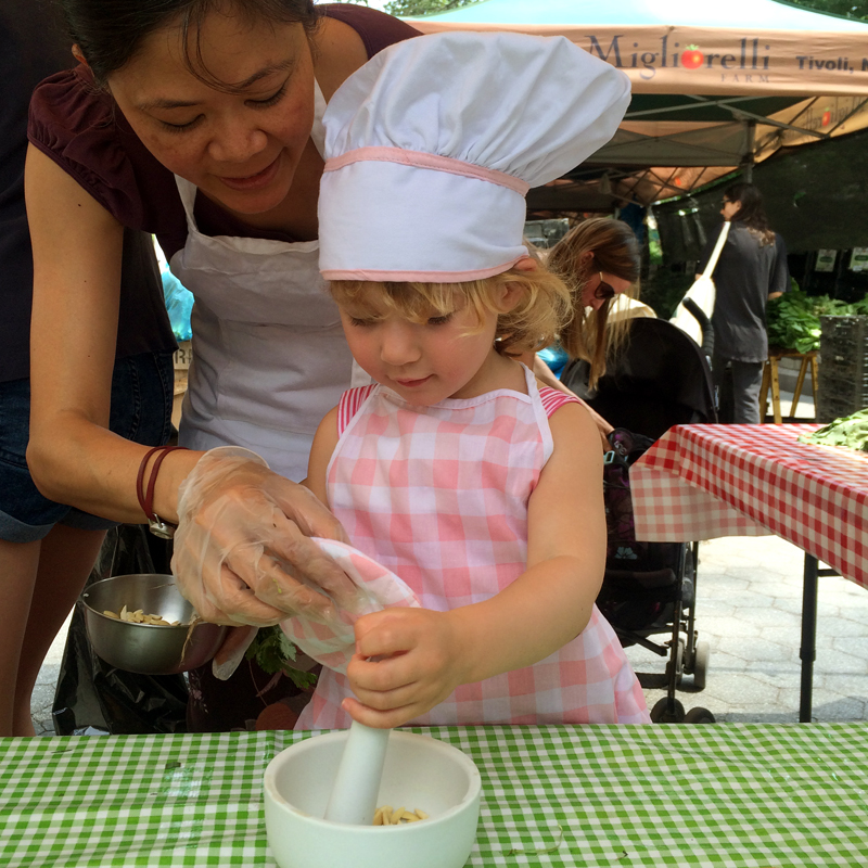 c-cooking: Rustic Cilantro & Spring Garlic Pesto