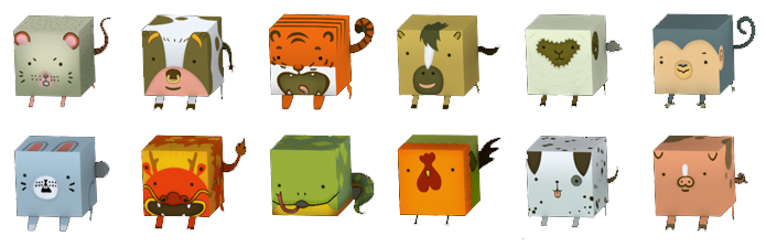 Chinese Zodiac Paper Toys | Paperized Crafts