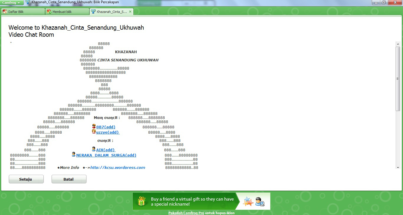 KCSU: Tutorial Camfrog | Panduan Camfrog