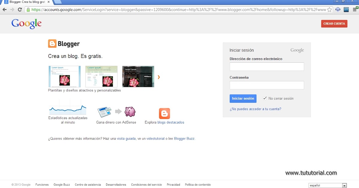 Creación de Blog en Blogger: Como crear paso a paso un Blog en Blogger