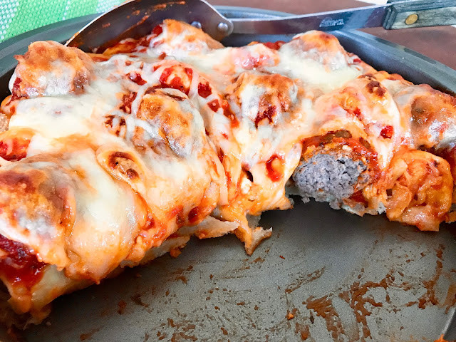Open Faced Meatball Subs