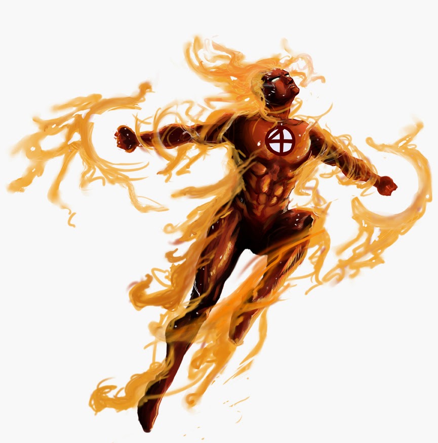 comic cartoons: Human Torch