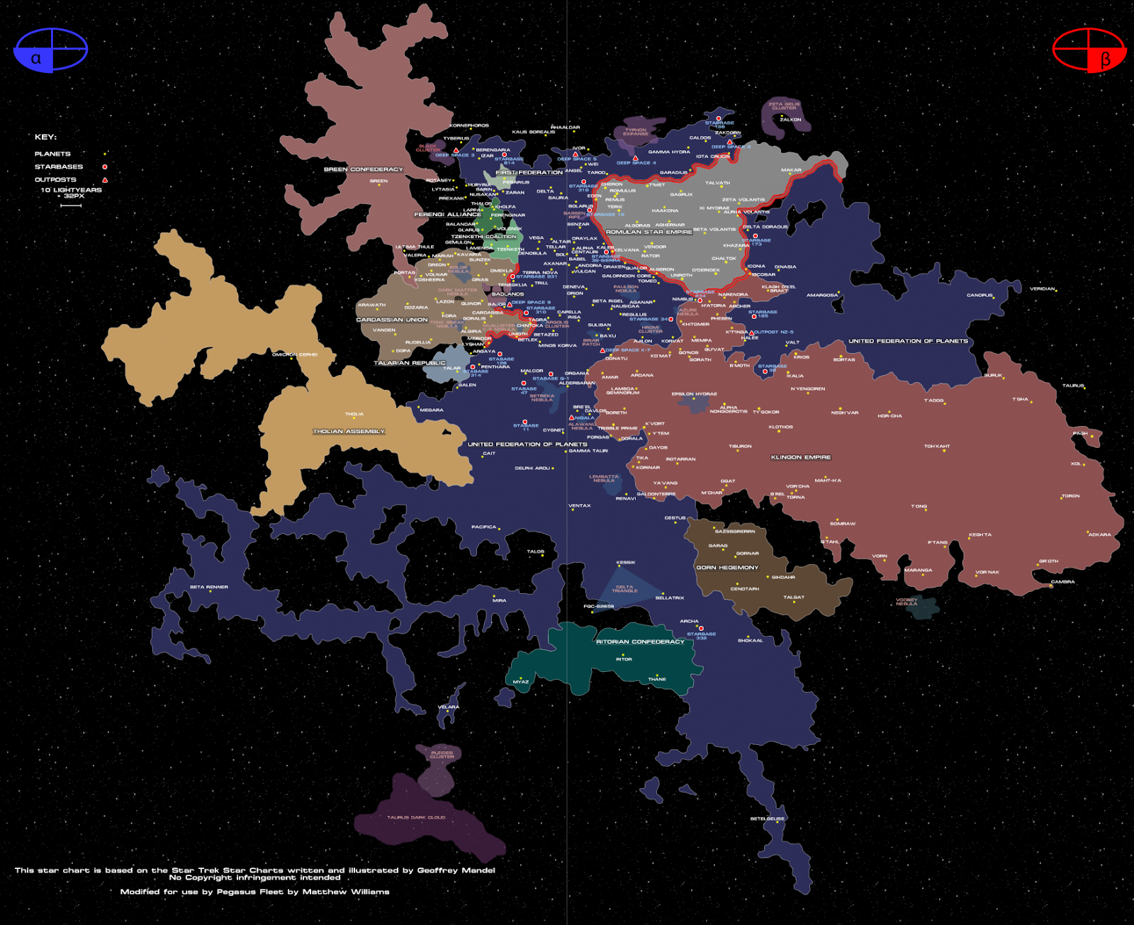 Star Trek: la mappa stellare della Federazione aggiornata - Space Opera