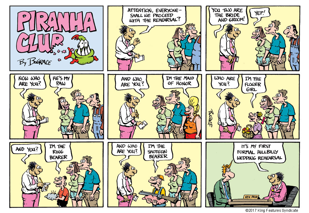 Chicken Fat: SUNDAY FUNNIES!! The Piranha Club by Bud Grace