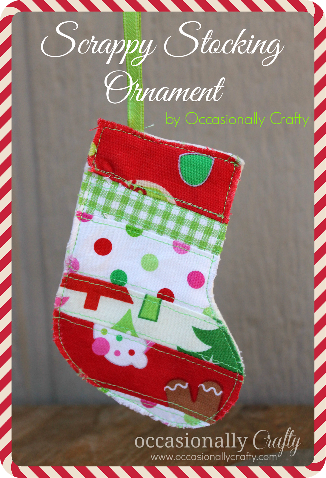 Scrappy Stocking Ornament
