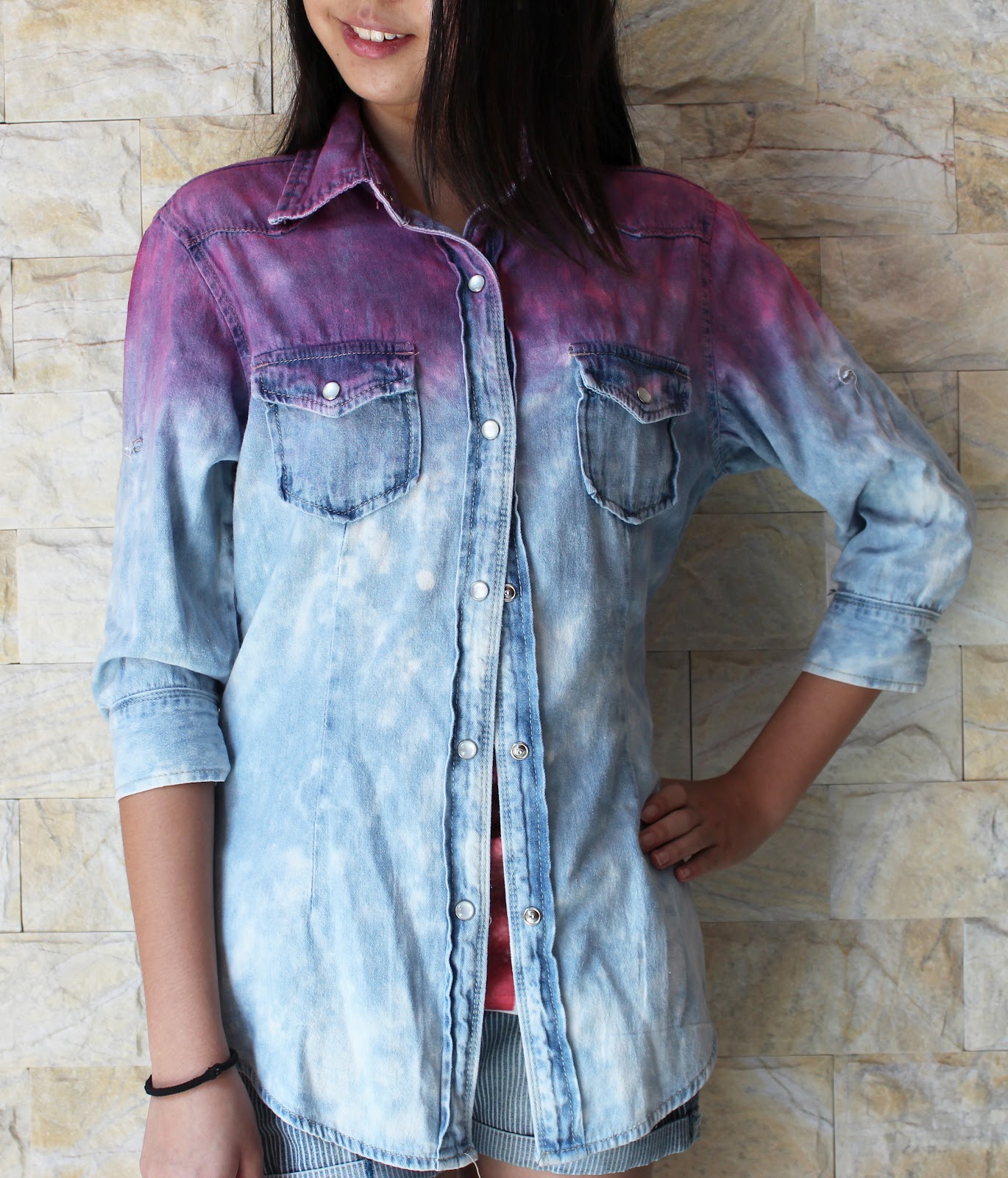 FASHION RECONSTRUCTION: No.9 Ombre Dip Dyed Denim Shirt