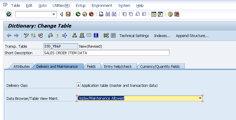 SAP TECH: Creating Transparent Transaction Table
