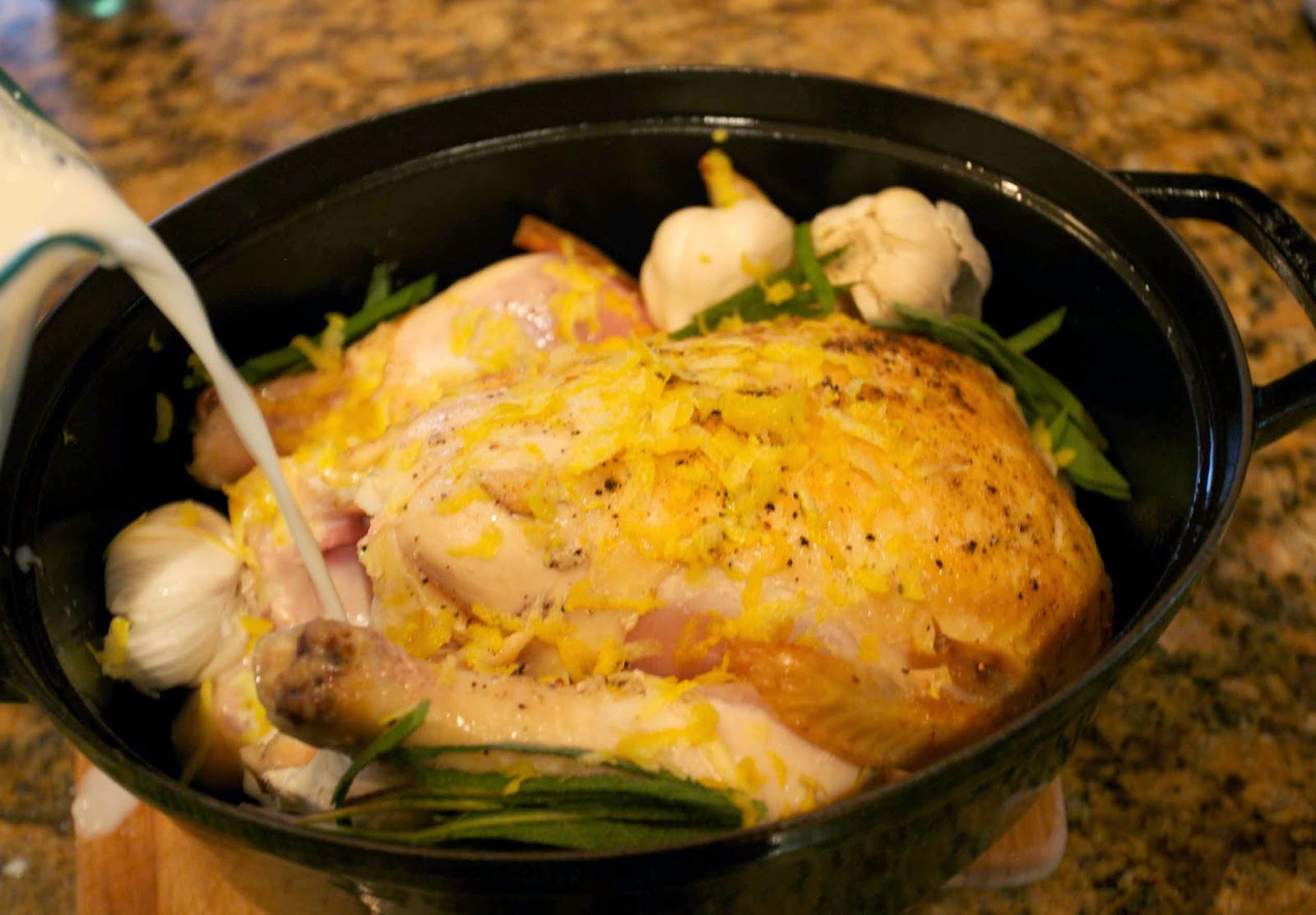 Roasted Chicken in Milk
