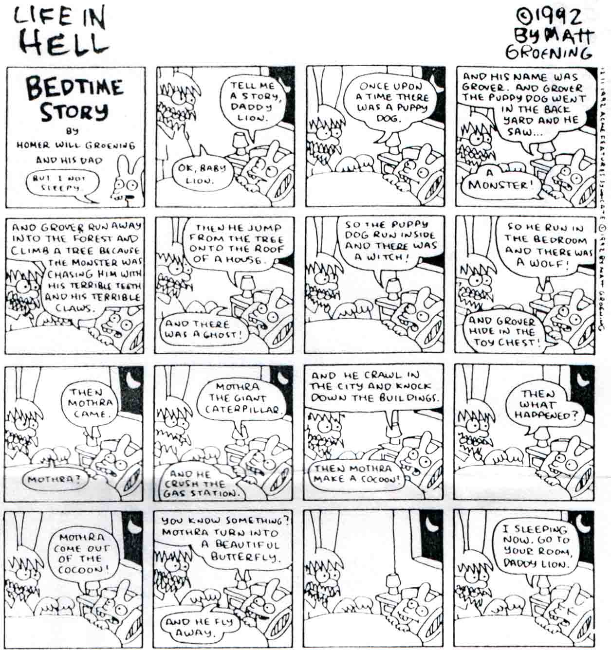 Bongo's Ultimate Life in Hell Archive : Life in Hell 1992 Archive