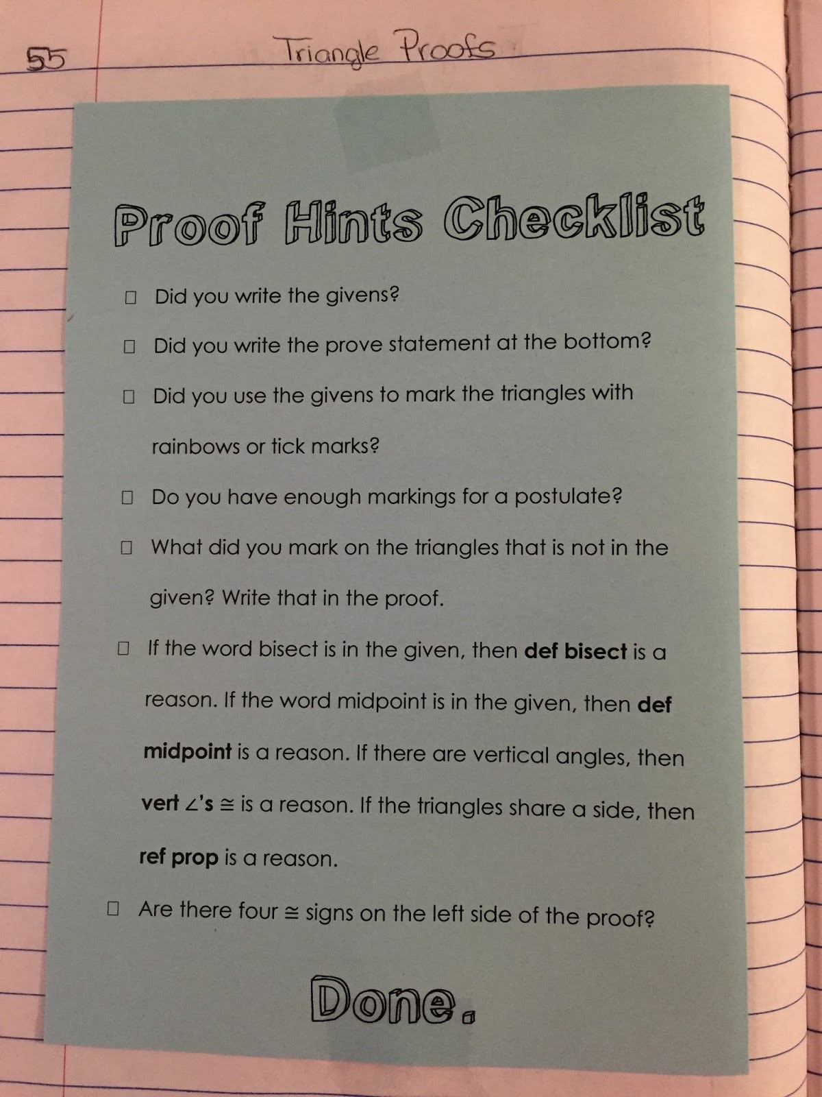 misscalcul8: Geometry Unit 5: Congruent Triangles Interactive Notebook