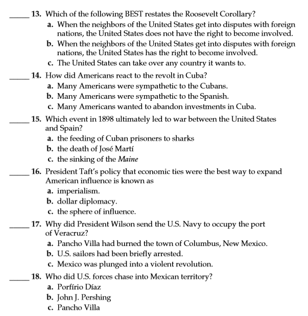 Mrs. Rashid's 8th Grade US History: Ch. 20 Vocabulary Quiz and Review