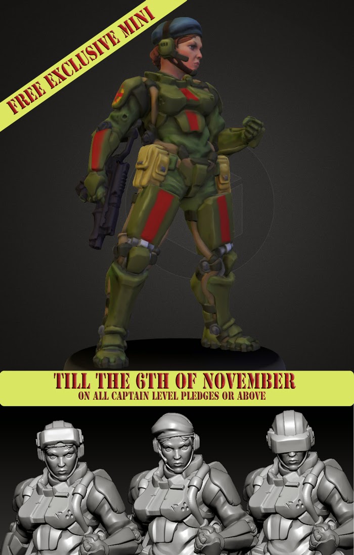 Wargame News and Terrain: Sentinel Games: Free Captain Zoya Render ...
