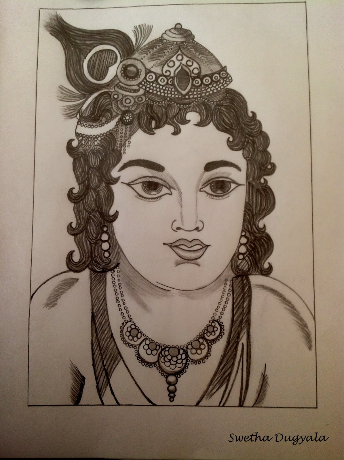 Swetha Arts : Chinni Krishna Pencil Sketch