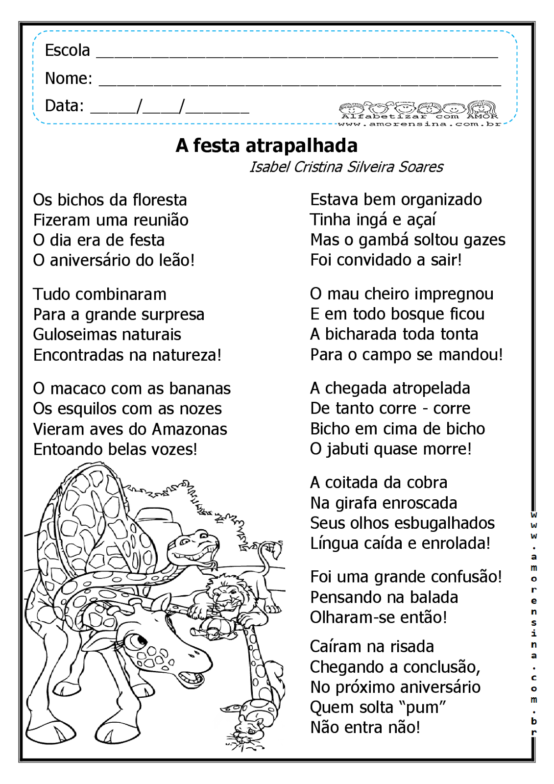 Poemas De Isabel Cristina Silveira Soares - EDUCA