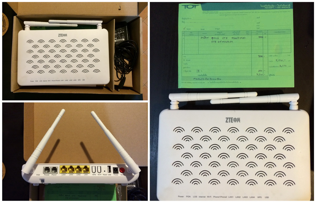 วิธี Set Up หน้า Web GUI ของ TOT - ONU ZTE F660