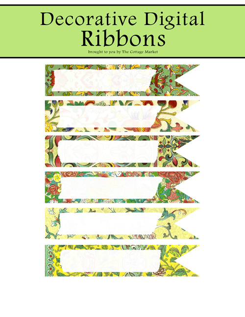 Some Pretty Free Digital Ribbons for you! - The Cottage Market