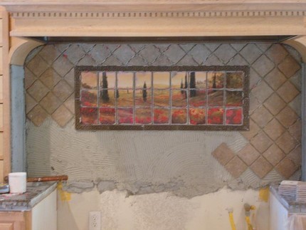 Domestic Diva On A Dime: Make a Tile Mural at Home!